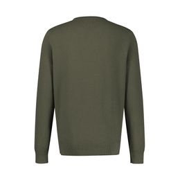 Lerros Herren Strickpullovernordic olive, Gr. L, unifarben, Strick, Obermaterial: 100% Baumwolle, Pullover, mit Logo Stickerei