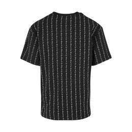 Karl Kani Herren T-Shirt "Karl Kani Herren KKMQ12130BLK Signature Logo Pinstripe Tee"schwarz, Gr. XS, bedruckt, 100% Baumwolle, Shirts
