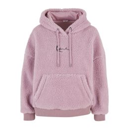 Karl Kani Damen Kapuzenpullover "Karl Kani Karl Kani Metal Signature Teddy Os Hoodie"rose, Gr. XXS, mehrfarbig, 100% Polyester, Pullover