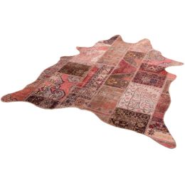 Fellteppich Gino Falcone, B:130cm H:3mm L:170cm, bunt, Polyester, Teppiche, "Elena 73", Kunstfell, bedruckt, Patchwork Design