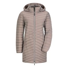 GOLDNER Damen Winterjacke "Gefütterter langer Mantel mit Kapuze", beige, Gr. 40, Obermaterial: 100% Polyamid PA., Jacken