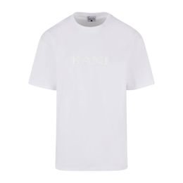 T-Shirt Karl Kani "Karl Kani Herren KM242-026-1 Splash Retro Tee", Damen, Gr. M, weiß, 100% Baumwolle, bedruckt, oversize, Rundhals, Shirts T-Shirt