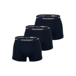 Emporio Armani Herren Boxershorts "Boxershort CORE LOGOBAND 3er Pack", Gr. L, blau, Obermaterial: 95% Baumwolle CO. 5% Elasthan EL., Unterhosen
