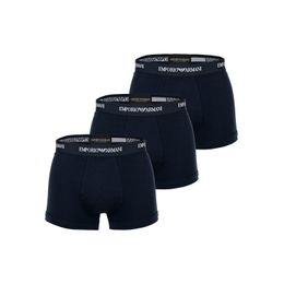 Emporio Armani Herren Boxershorts "Boxershort CORE LOGOBAND 3er Pack", Gr. S, blau, Obermaterial: 95% Baumwolle CO. 5% Elasthan EL., Unterhosen