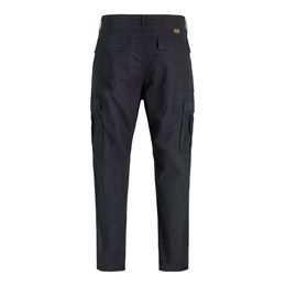 Jack & Jones JACK & JONES Herren Cargohose "JPSTKANE FRANK CARGO NOOS", schwarz, Gr. 31, unifarben, Web, Obermaterial: 98% Baumwolle, 2% Elasthan, Hosen,
