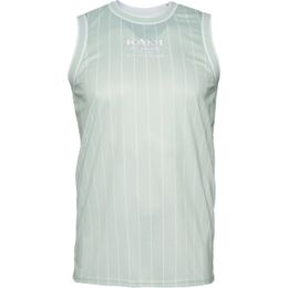 Karl Kani Damen Tanktop "Karl Kani Herren"mint, wei&szlig;, Gr. XS, unifarben, 100% Polyester (Recycelt), Tops