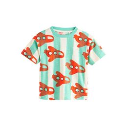 next T-Shirt Jungen Größe 68 grün / rot / weiß