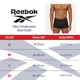 Reebok Herren Badeshorts "Yestin", blau, Gr. M, bedruckt, unifarben, Microfaser, Obermaterial: 100% Polyester, Badehosen, mit Kordelzug und