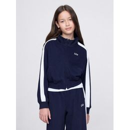 GAP Sweatjacke in Dunkelblau/ Wei&szlig; - 71% | Gr&ouml;&szlig;e 116/122 | Kinder-sweatshirts-jacken