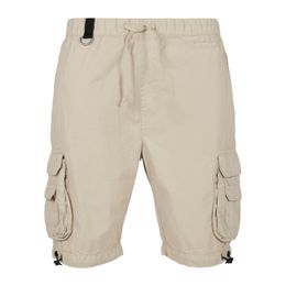 Urban Classics Herren Stoffhose "Urban Classics Herren Double Pocket Cargo Shorts"concrete, Gr. L, unifarben, 100% Baumwolle, Hosen