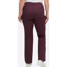 sheego Damen Funktionshose, lila, Gr. 56, unifarben, 98% Baumwolle, 2% Elasthan, Hosen
