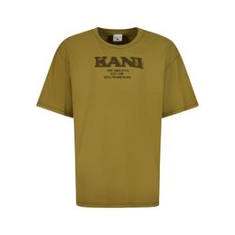 T-Shirt Karl Kani "Karl Kani Karl Kani Retro Sprayed Tee", Damen, Gr. L, olive, 100% Baumwolle, unifarben, normal, Rundhals, Shirts T-Shirt