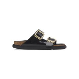 Birkenstock Leder-Pantoletten "Arizona" in Schwarz - 15% | Gr&ouml;&szlig;e 39 | Damen-pantoletten