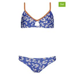 Barts Bikini-Set "Moave Crop Top" in Blau/ Wei&szlig;/ Orange - 62% | Gr&ouml;&szlig;e 116 | Kinder-bademode