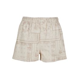 Karl Kani Damen Shorts "Karl Kani Signature Mesh Mini Shorts"beige, Gr. XS, 100% Polyester, Hosen
