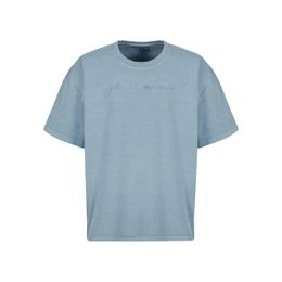 T-Shirt Karl Kani "Karl Kani Karl Kani Autograph Heavy Boxy Tee", Damen, Gr. XXL, lightblau, 100% Baumwolle, bedruckt, loose fit, Rundhals, Shirts T-Shirt