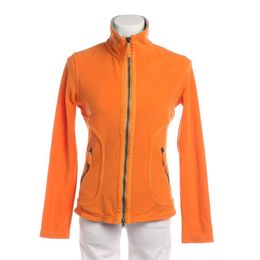 Frauenschuh Sweatshirt / Sweatjacke Damen Gr&ouml;&szlig;e M Second Hand orange
