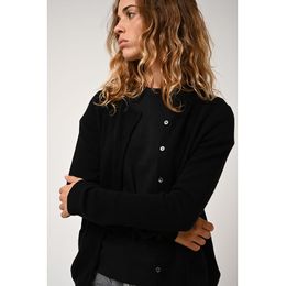 AUTHENTIC CASHMERE Kaschmir-Cardigan "Caron" in Schwarz - 65% | Gr&ouml;&szlig;e XL | Damen-pullover-cardigans