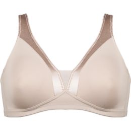 Naturana Damen High-Apex-BH "Body Shaping", Gr. 80, beige, Obermaterial: 81% Polyamid, 19% Elasthan, unifarben, BHs, Glanzband, breite Tr&auml;ger, weich,