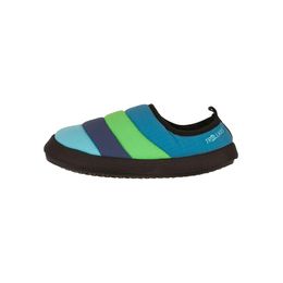 Trollkids Hausschuhe "Hut Mule XT" in Blau/ Gr&uuml;n - 46% | Gr&ouml;&szlig;e 40 | Kinderhausschuhe