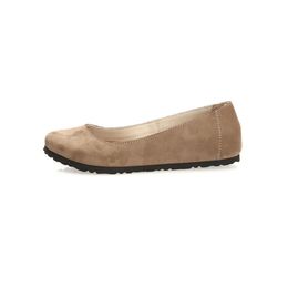 Comfortfusse Leder-Ballerinas in Sand - 60% | Gr&ouml;&szlig;e 39 | Damen-ballerinas