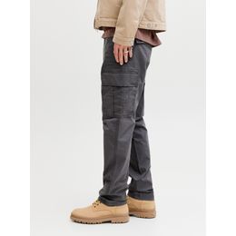 Jack & Jones JACK & JONES Herren Cargohose "JPSTKANE FRANK CARGO NOOS"asphalt, Gr. 28, unifarben, Web, Obermaterial: 98% Baumwolle, 2% Elasthan, Hosen