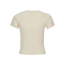 Karl Kani Damen T-Shirt "Karl Kani Damen KW232-033-1 KK Small Signature Tight Rib Tee", beige, Gr. L, bedruckt, 97% Baumwolle, 3% Elasthan, Shirts