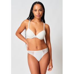 Schalen-BH Skiny "Initialace", Damen, Gr. 90, Cup B, ivory, Obermaterial: 85% Polyamid, 15% Elasthan. Cups: 100% Polyester. Spitze: 90% Polyamid, 10% Elasthan, unifarben, normal, BHs Schalen-BH, Seiten und Unterbrust aus Spitze, gepolstert