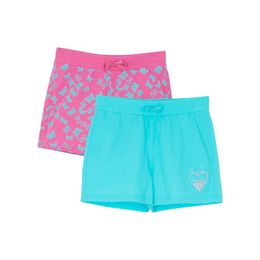 bonprix Kinder Shorts "Shorts aus reiner Baumwolle (2er-Pack)", blau, Gr. 164, Obermaterial: 100% Baumwolle, Hosen, Shorts aus reiner Baumwolle