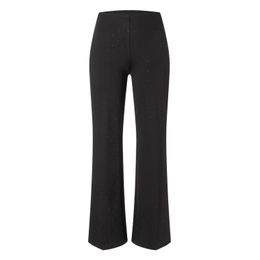 Stoffhose MAC "FLARE", Damen, Gr. 40, L&auml;nge 34, schwarz all diamonds, Jersey, Obermaterial: 65% Viskose, 30% Polyamid, 5% Elasthan, bedruckt, weit kn&ouml;chellang, Hosen Stoffhose, Sommerhose mit Glitzersteinen