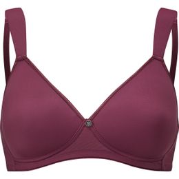w&auml;schepur Damen T-Shirt-BH ohne B&uuml;gel mit ergonomisch geformten Tr&auml;gern bordeaux, Gr&ouml;&szlig;e 80B