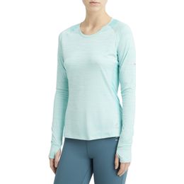 Energetics Damen Langarmshirt "Da.-Langarmshirt Evii L/S W"melange, mint schwarz, mi, Gr. S, Obermaterial: 92% Polyester, 8% Elasthan, Shirts
