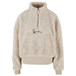 Karl Kani Damen Sweater "Karl Kani Damen KW233-043-1 KK Metal Signature Teddy Troyer"cream, Gr. XL, unifarben, 100% Polyester (Recycelt), Sweatshirts