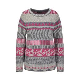 GOLDNER Damen Strickpullover "Kurzgr&ouml;&szlig;e Pullover im modischen Norwegermuster", pink, Gr. 20, Obermaterial: 45% Polyamid PA. 32% Schurwolle WV. 14%