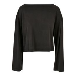 Urban Classics M&auml;dchen Langarmshirt "Urban Classics Damen"schwarz, Gr. S, unifarben, 77% Modal, 23% Polyester, Shirts