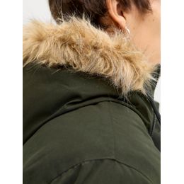 Jack & Jones PlusSize Herren Parka "JJCAMP FAUX FUR PARKA PLS"rosin, Gr. 4XL, JACK & JONES PLUSSIZE, unifarben, Web, Obermaterial: 100% Polyester, Jacken