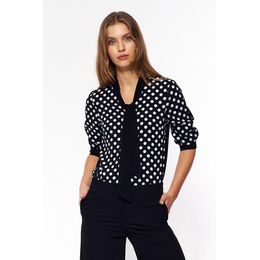 Nife Bluse in Schwarz/ Wei&szlig; - 76% | Gr&ouml;&szlig;e 40 | Damen-blusen
