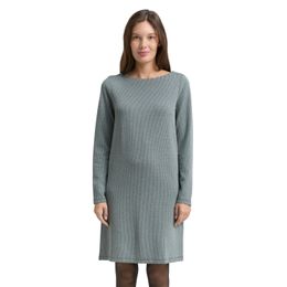 Tom Tailor Damen Minikleidschwarz moss wave structure, Gr. 42, Jacquardmuster, Web, Obermaterial: 56% Viskose, 40% Polyester, 4% Elasthan. Futter: