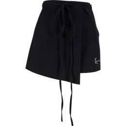 Karl Kani Damen Jerseyrock "Karl Kani Damen KW232-005-2 KK Small Signature Laced Skirt"schwarz, Gr. XS, 78% Baumwolle, 18% Viskose, 4% Elasthan, R&ouml;cke
