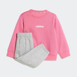 Mädchen Trainingsanzug "I LIN FL JOG", pink, Gr. 98, adidas Sportswear, Obermaterial: 70% Baumwolle, 30% Polyester, Sportanzüge