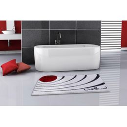 Badematte Colani, H:24mm, wei&szlig;, Kunstfaser, Badematten, "Colani 2"