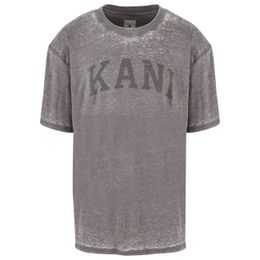 Karl Kani Damen T-Shirt "Karl Kani Karl Kani Serif Burnout Tee"anthrazit, Gr. XL, bedruckt, 60% Polyester, 40% Baumwolle, Shirts