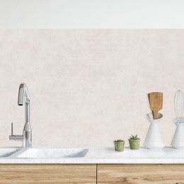 K&uuml;chenr&uuml;ckwand 3D-Struktur Strukturierter Beton Wei&szlig;
