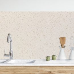 K&uuml;chenr&uuml;ckwand 3D-Struktur Feines helles Steinterrazzo