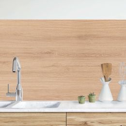 K&uuml;chenr&uuml;ckwand 3D-Struktur Feine helle Buche