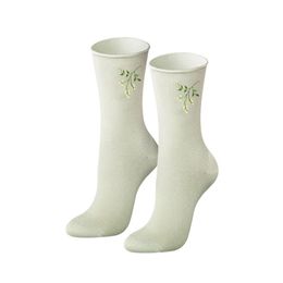 von Jungfeld Socks 'Blumen' female Green size 35-38