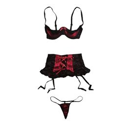 Passion Crotchless Lingerie 'Rumba' female Red size S/M