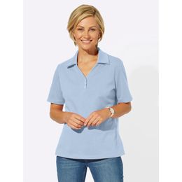 Classic Basics Damen Poloshirt "Shirt", blau, Gr. 38, unifarben, 60% Baumwolle, 40% Polyester, Shirts
