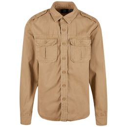 Brandit Herren Langarmhemd "Brandit Herren Vintage Shirt"camel, Gr. XXXL, unifarben, 100% Baumwolle, Hemden