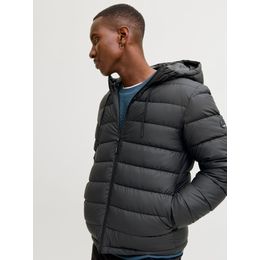 Jack & Jones JACK & JONES Herren Steppjacke "JCOPOINT PU PUFFER JACKET BF", schwarz, Gr. M, unifarben, Web, Obermaterial: 100% Polyester, Jacken